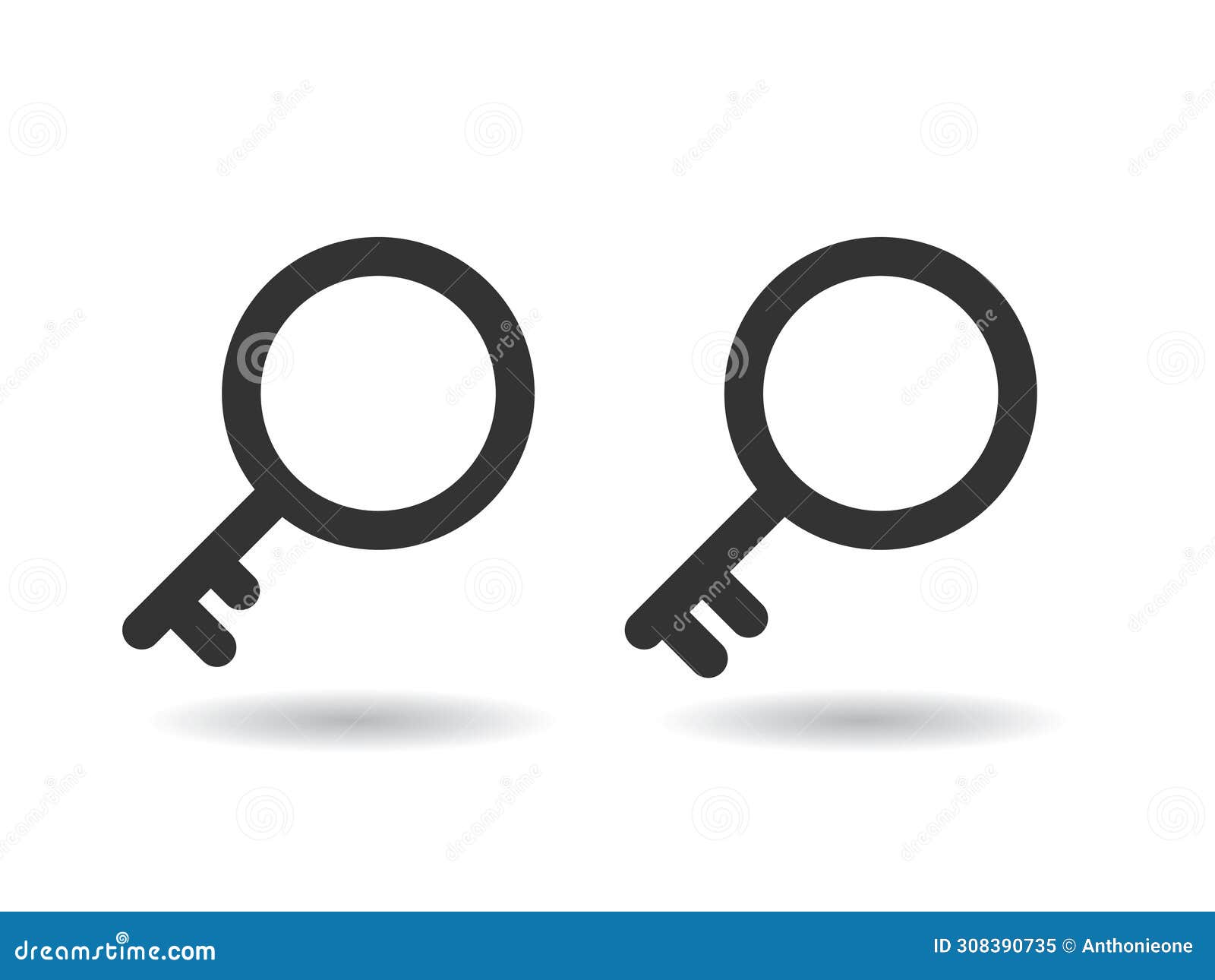 Keys Shape Set Isolated Vector Illustration Stock Vector - Illustration ...