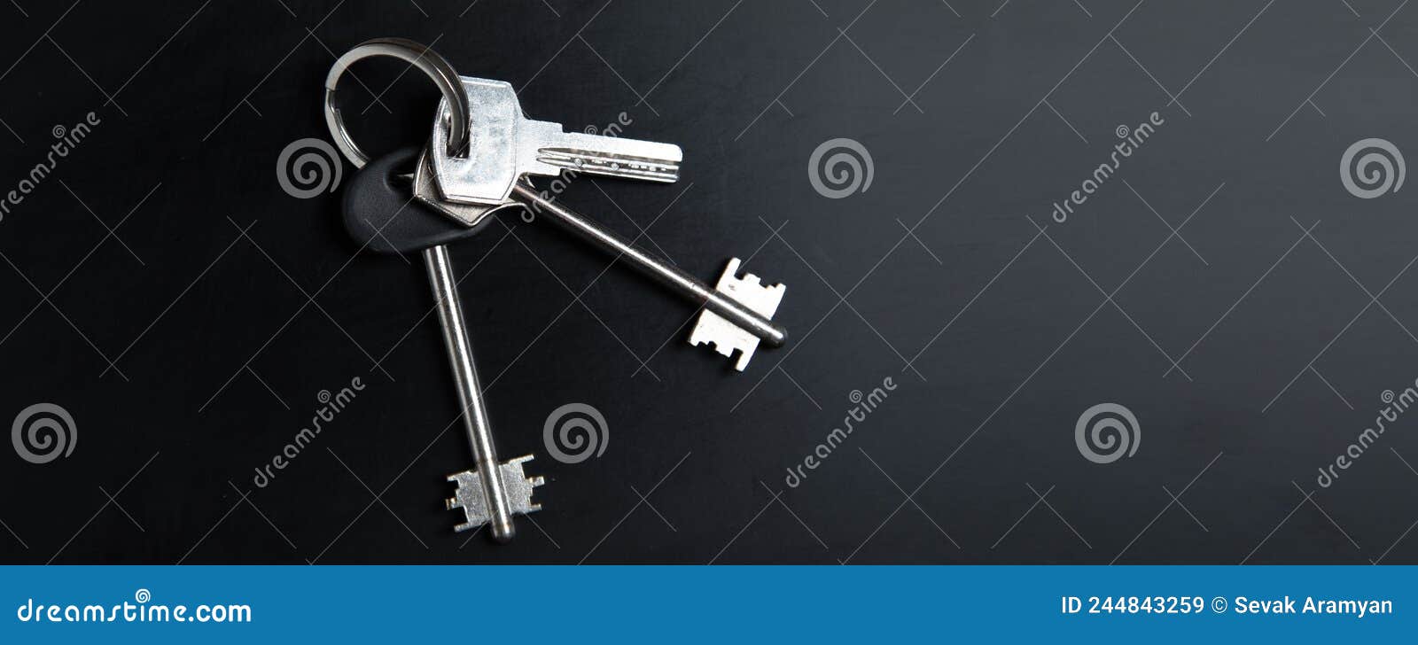 Keys on the table stock image. Image of retro, house - 244843259