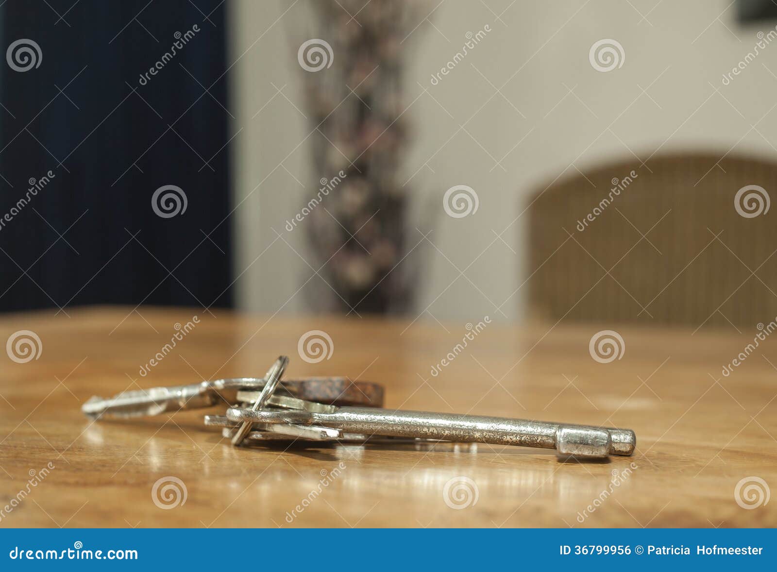 Keys on the table stock photo. Image of wood, home, metal - 36799956