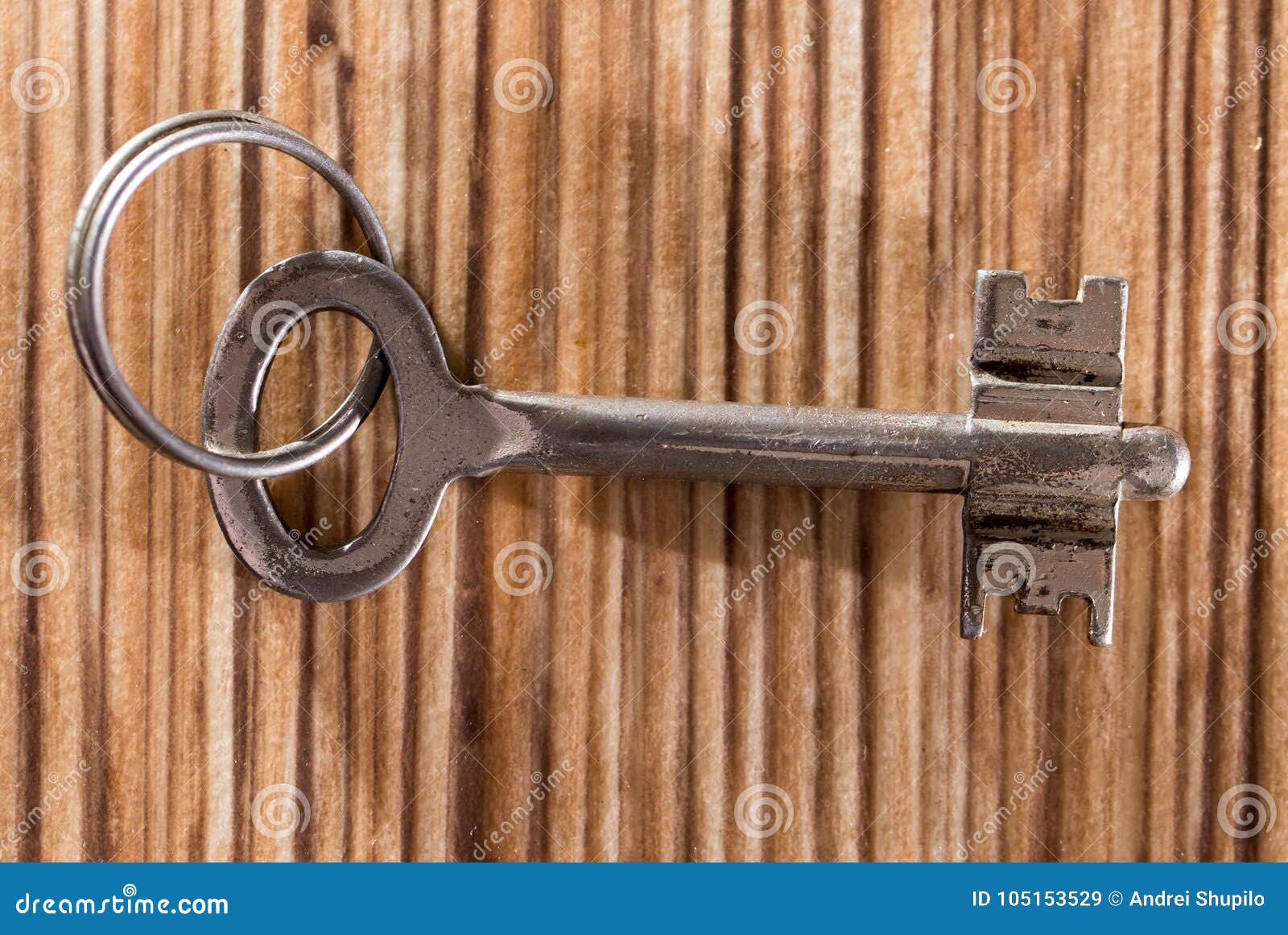Keys on the table stock image. Image of wood, chain - 105153529