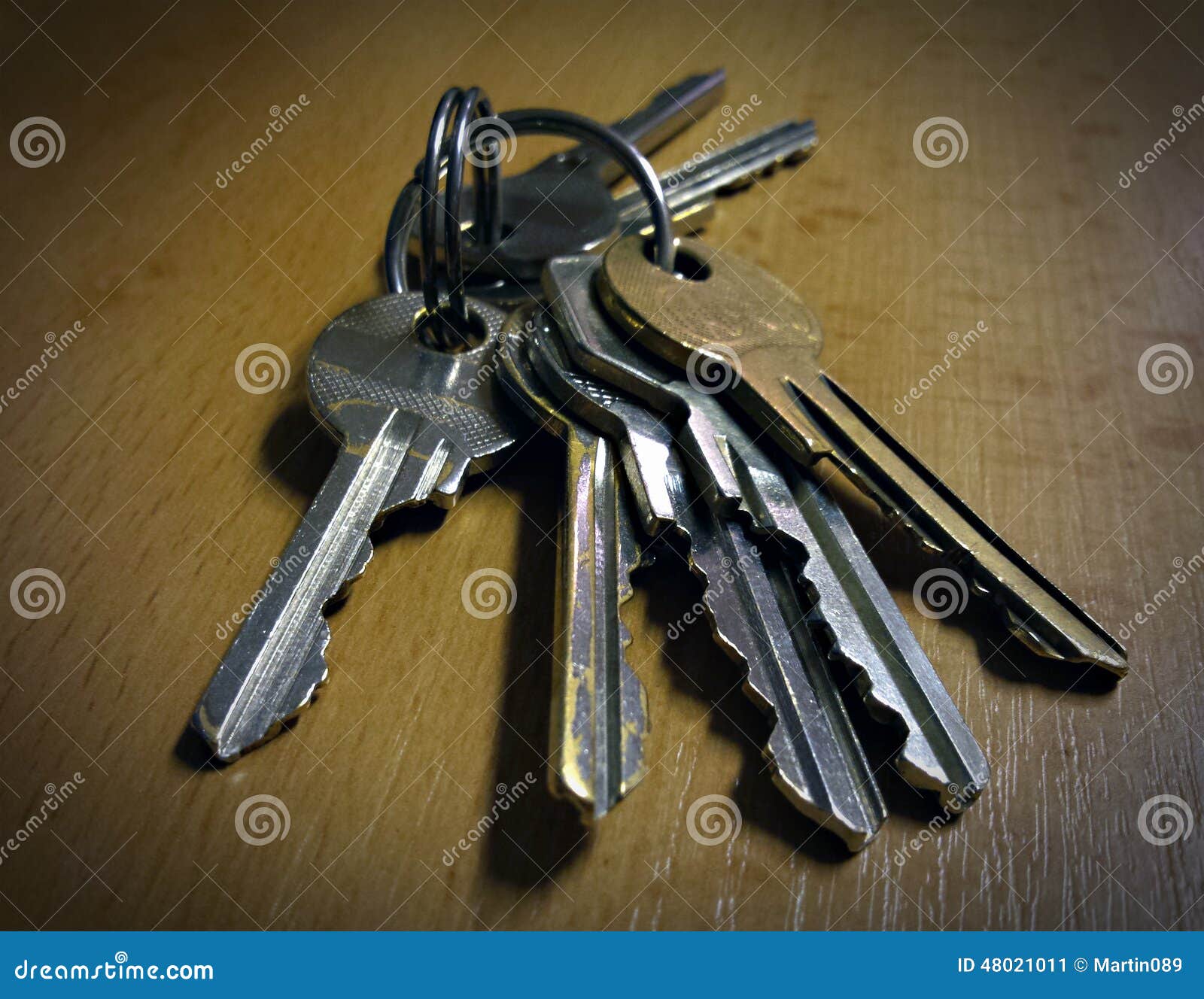 Keys on the table stock image. Image of metals, scratched - 48021011