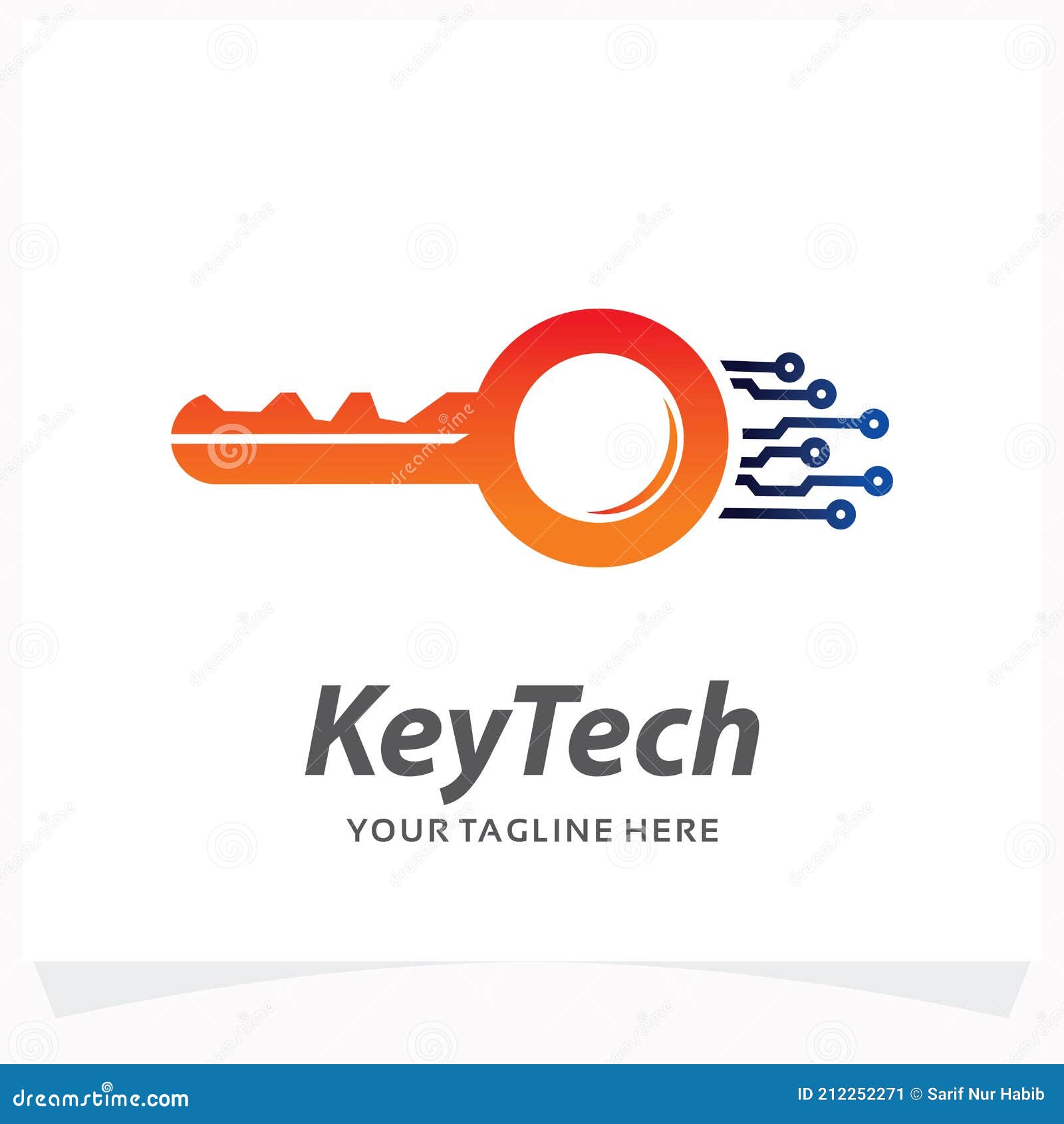 Keys Tech Logo Design Template Stock Vector - Illustration of ...