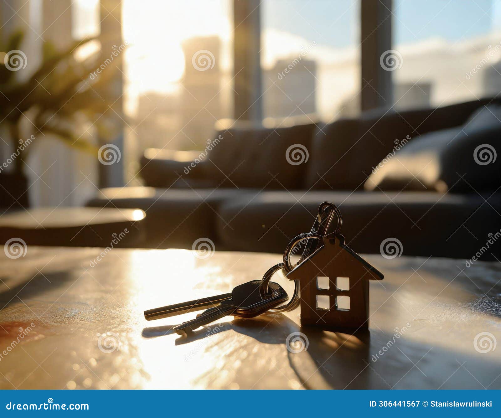 The Keys To the Apartment are Lying on the Table Stock Illustration ...