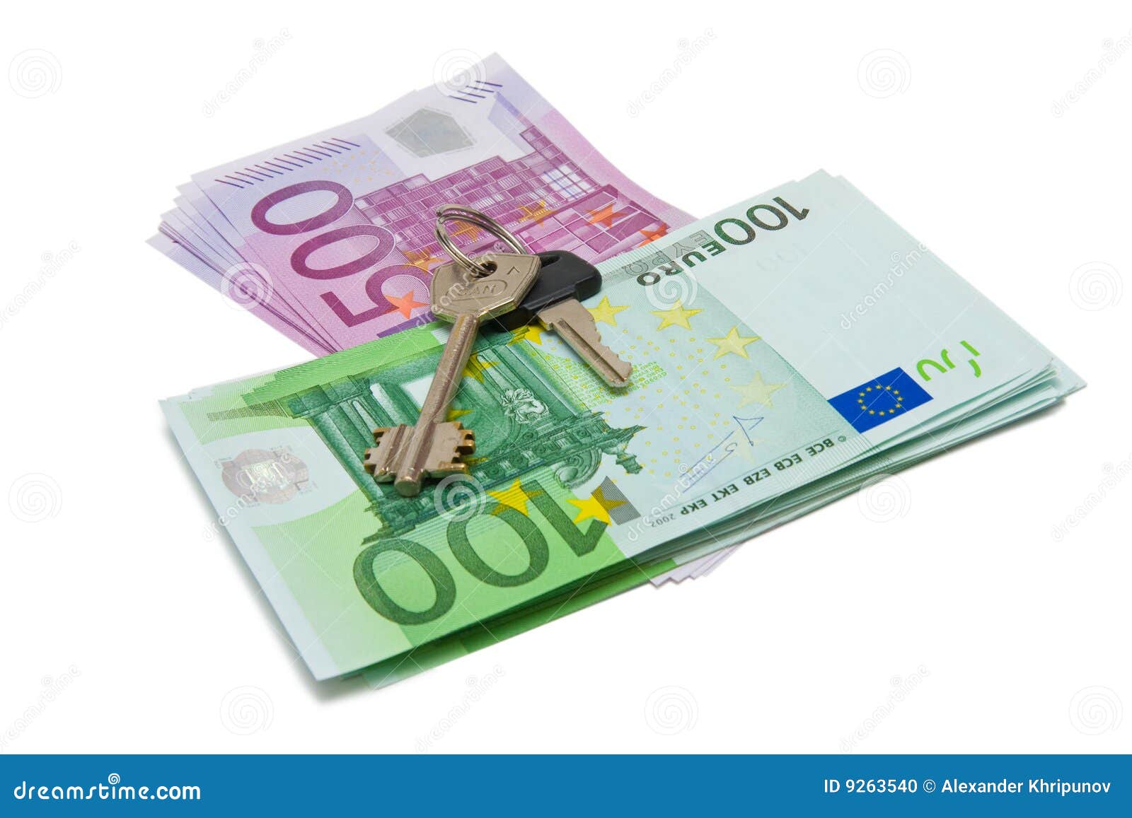 Keys on a Top of Bank Notes Stock Photo - Image of deal, keys: 9263540