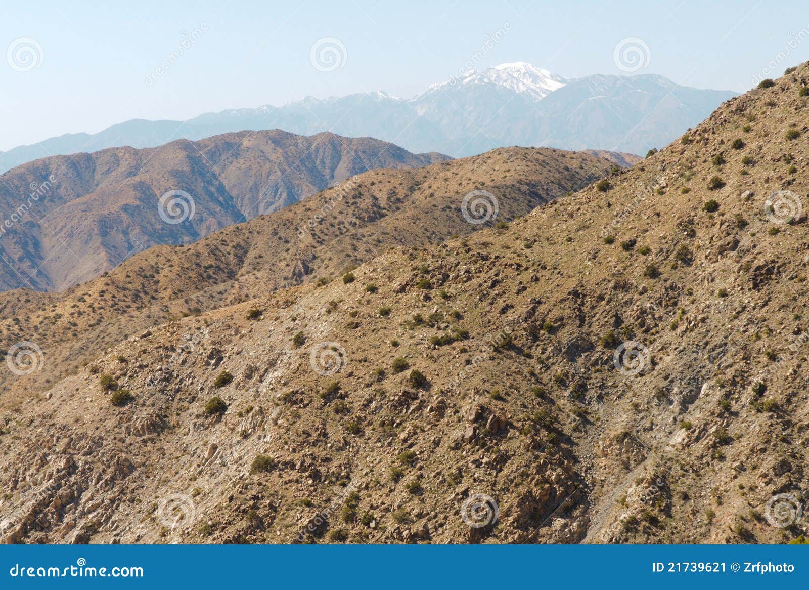 Keys View Overlook and Snow Capped Peak Stock Image - Image of ...