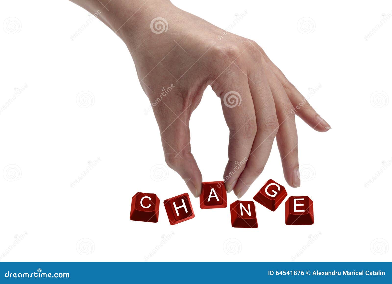 Keys the word change stock photo. Image of computer, isolated - 64541876