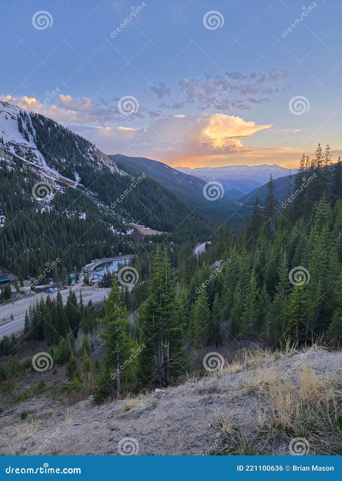 Keystone Colorado sunset stock photo. Image of mountain - 221100636