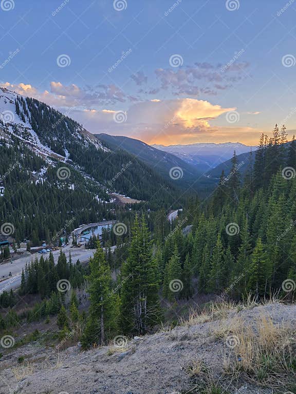 Keystone Colorado sunset stock photo. Image of mountain - 221100636