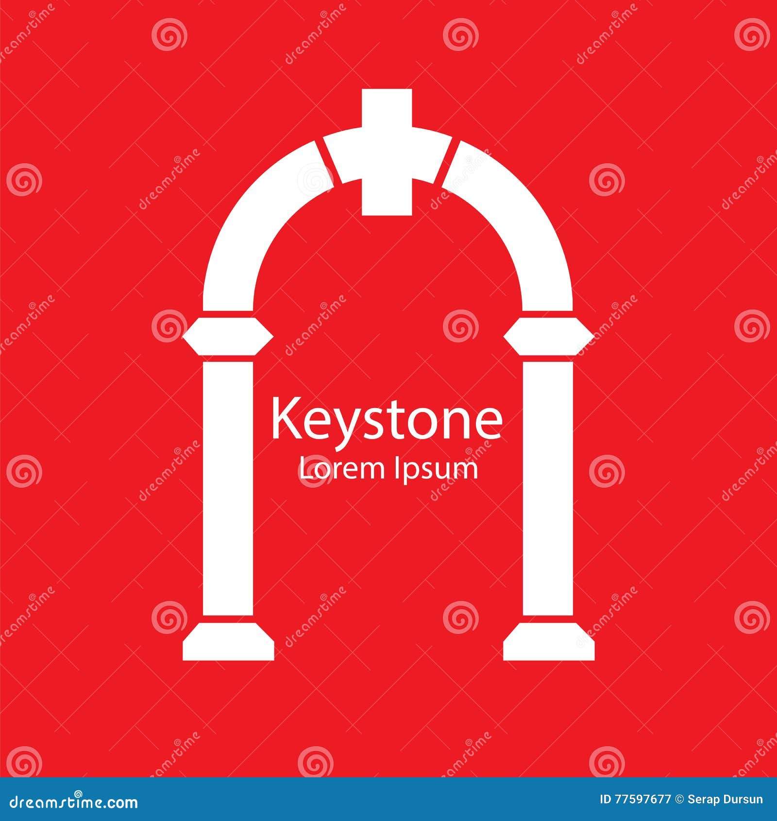 Keystone Concept Design stock vector. Illustration of architectural ...