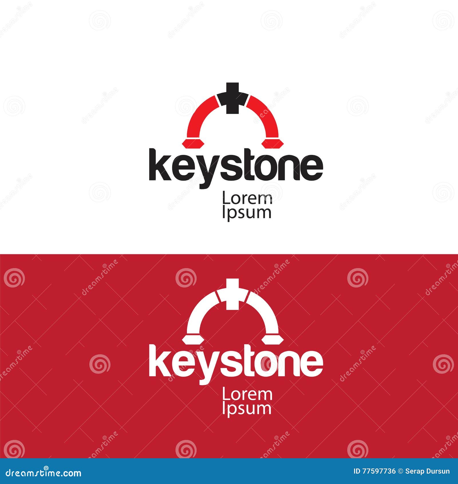 Keystone Concept Design stock vector. Illustration of abstract - 77597736