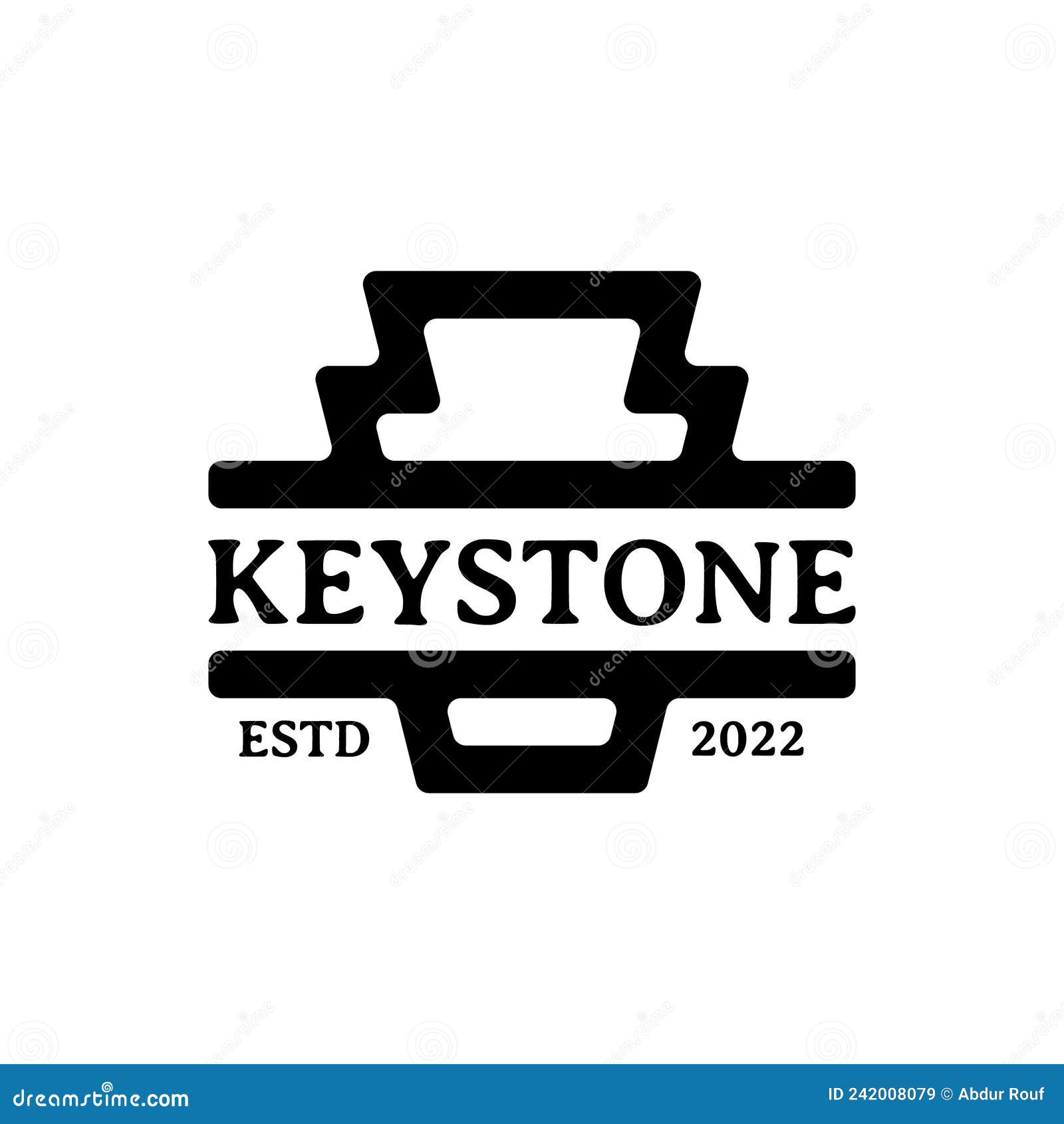 Keystone Vintage Logo Design Stock Vector - Illustration of logo ...