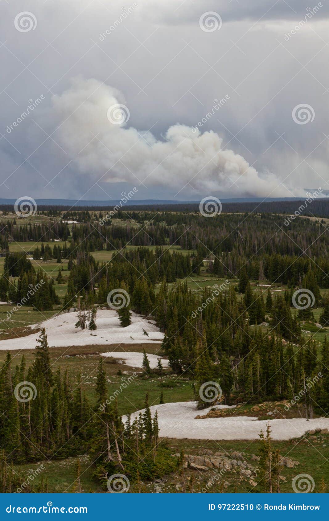 Keystone Wildfire Burning in Wyoming Stock Photo - Image of fire ...