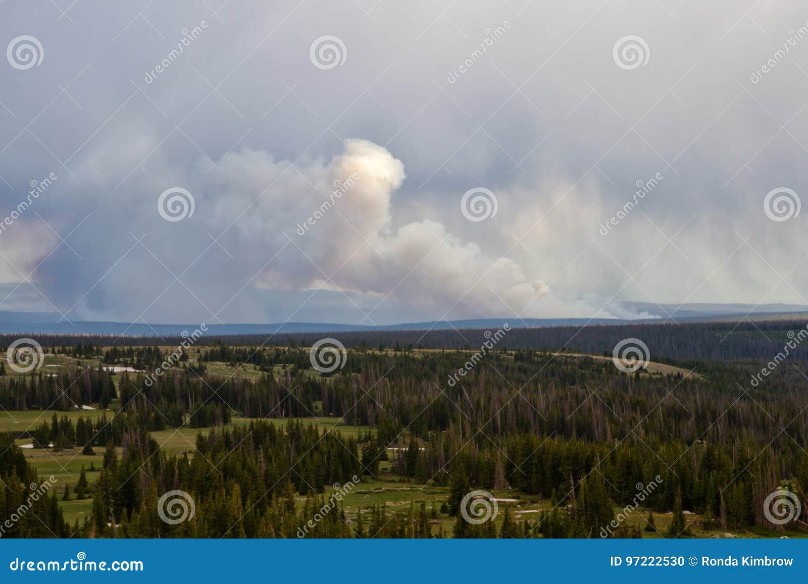 Keystone Wildfire Burning in Wyoming Stock Photo - Image of burn, fire ...
