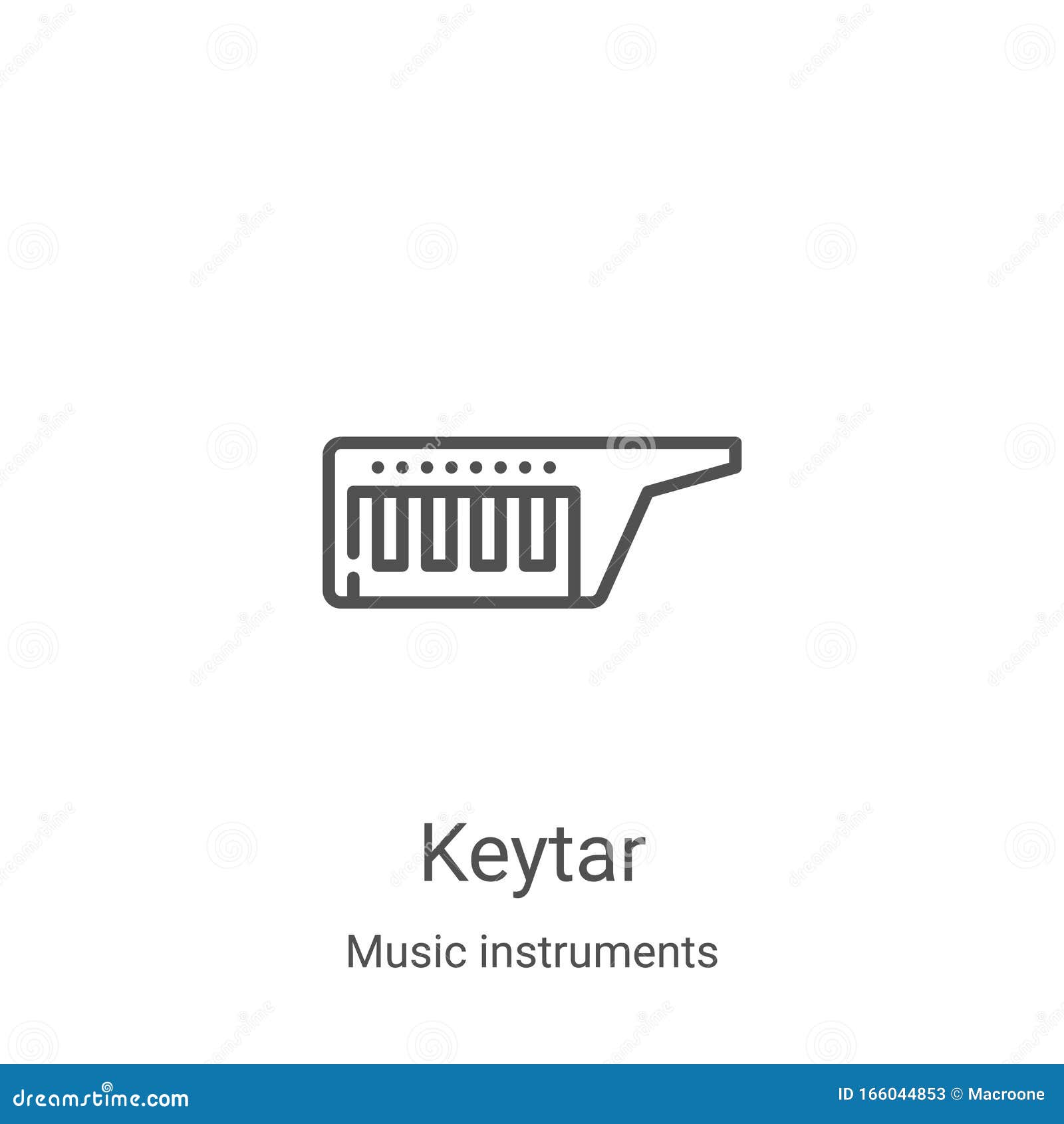 Keytar. Music Instrument Icon. Outline Vector Clipart | CartoonDealer ...