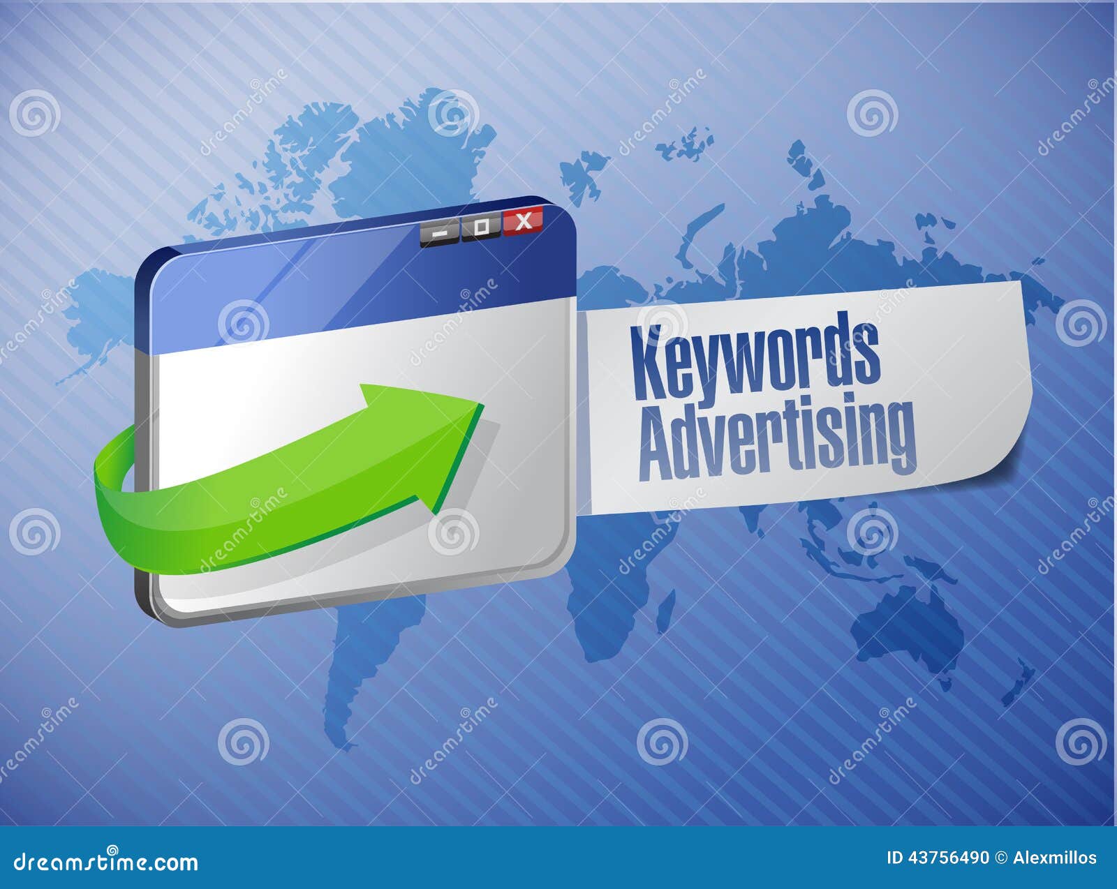 Keyword Advertising Browser Sign Illustration Stock Illustration ...