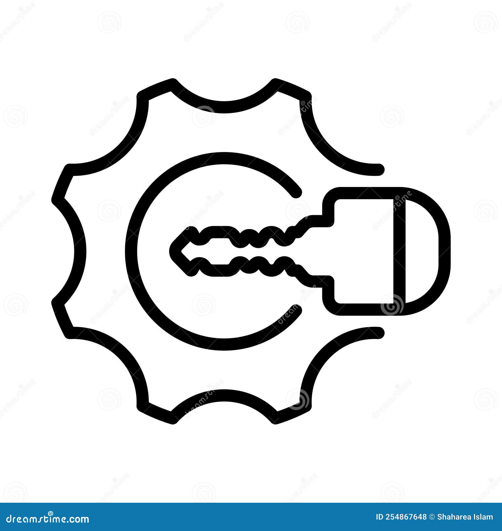 Keyword optimization icon stock vector. Illustration of gear - 254867648