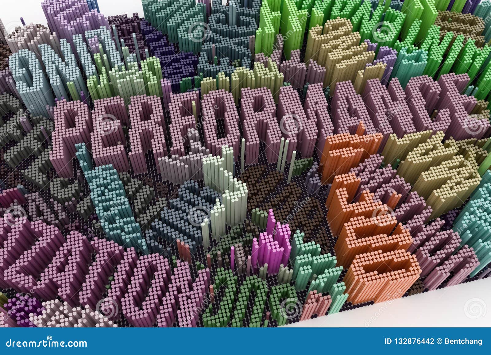 Keyword of Performance. Shape Composition, Geometric Structure Stock ...