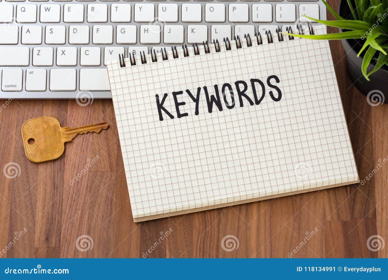 Keywords Concept with Key and Computer Stock Image - Image of keywords ...