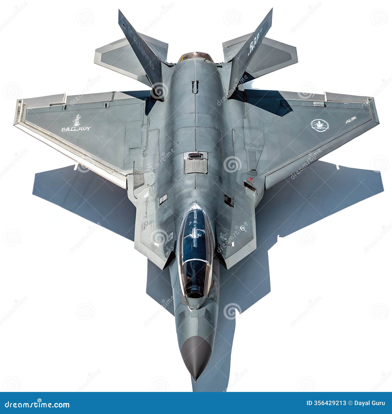 KF 21 Fighter Jet From Above Isolated On White Background Royalty-Free ...