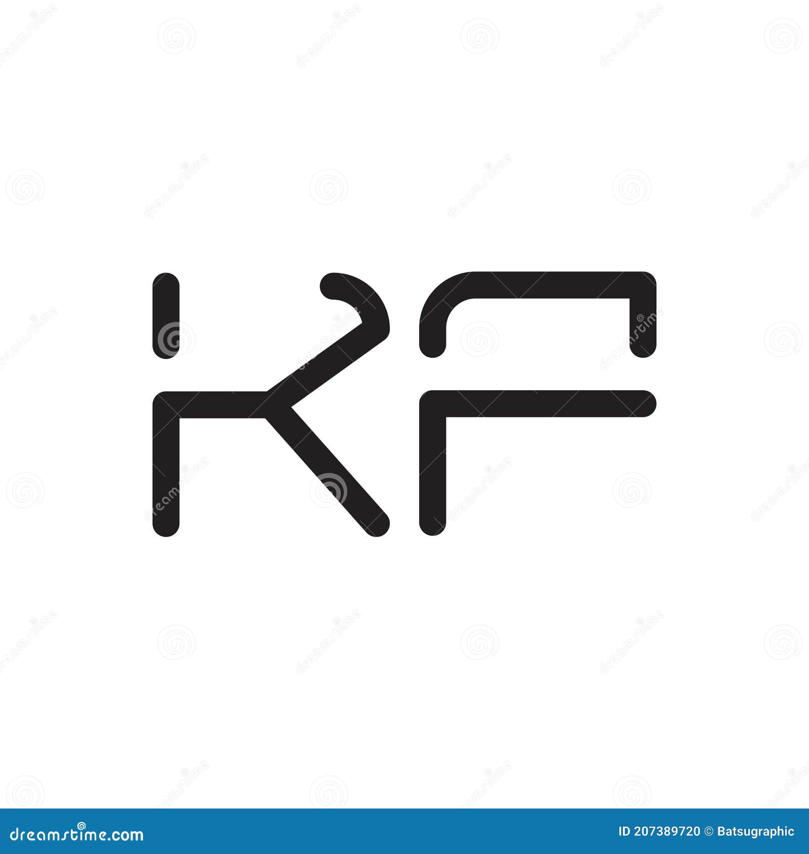 Kf Initial Letter Vector Logo Icon Stock Vector - Illustration of ...