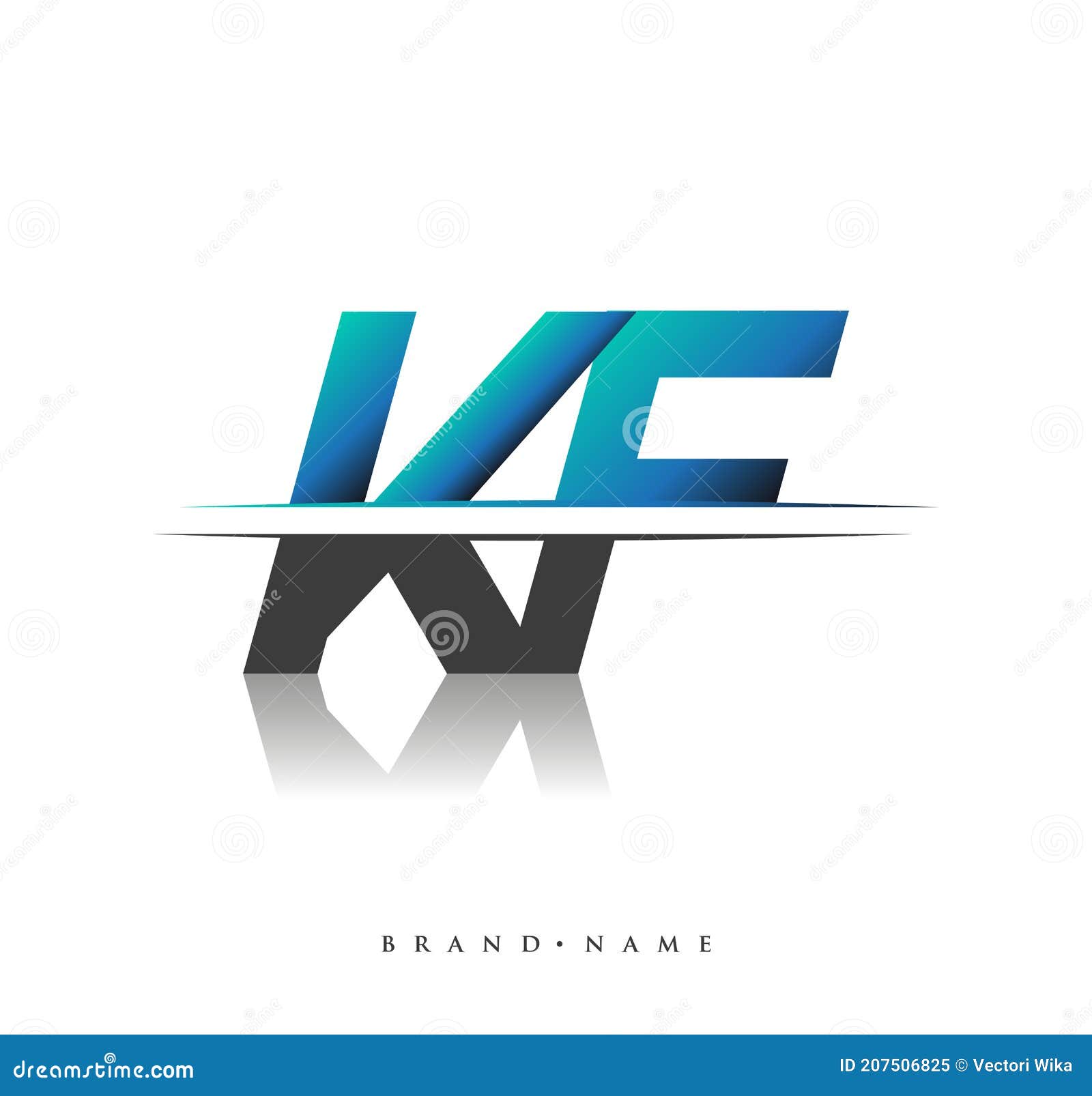 KF Initial Logo Company Name Colored Black and Blue, Simple and Modern ...