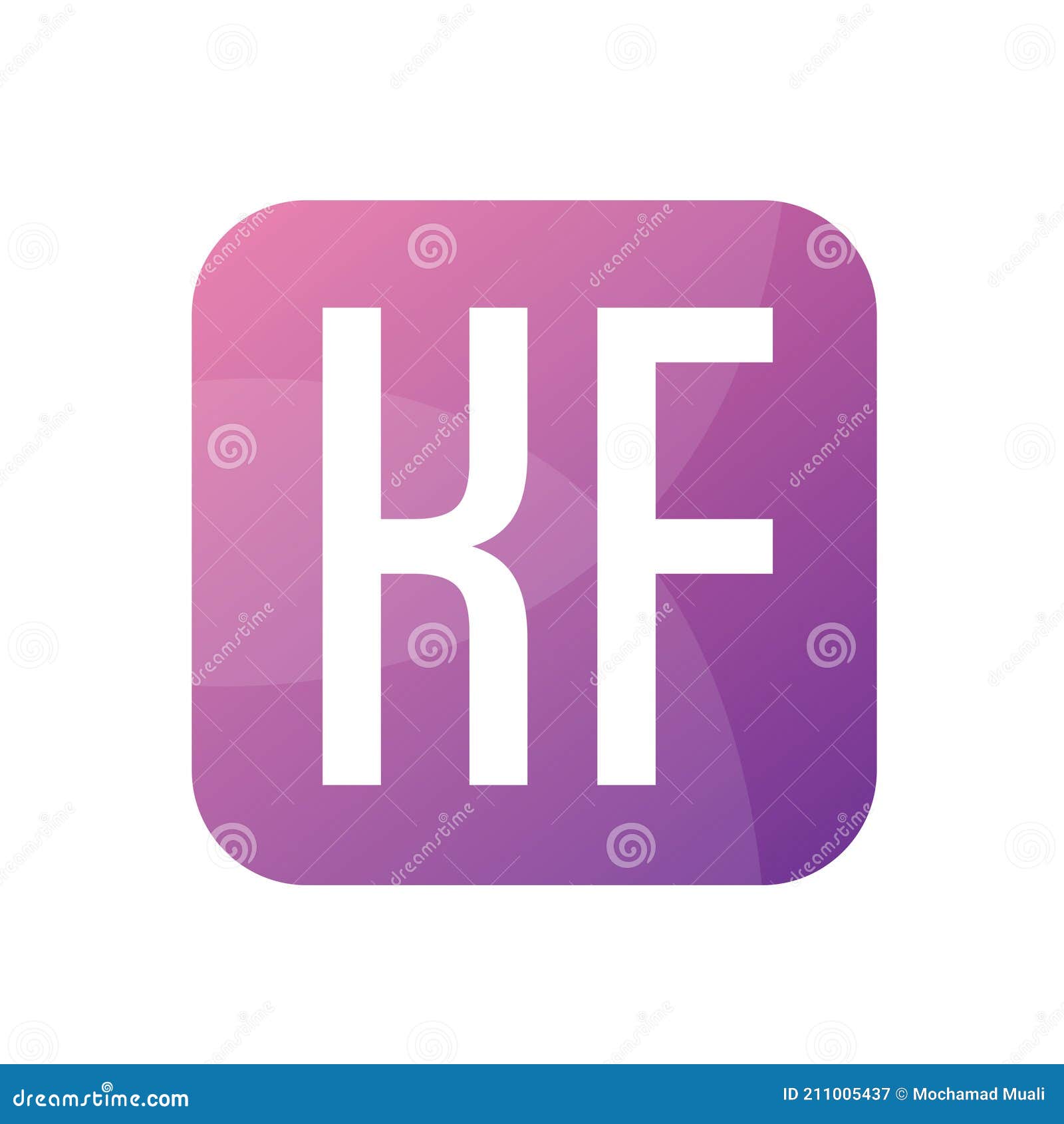 KF Letter Logo Design with Simple Style Stock Vector - Illustration of ...
