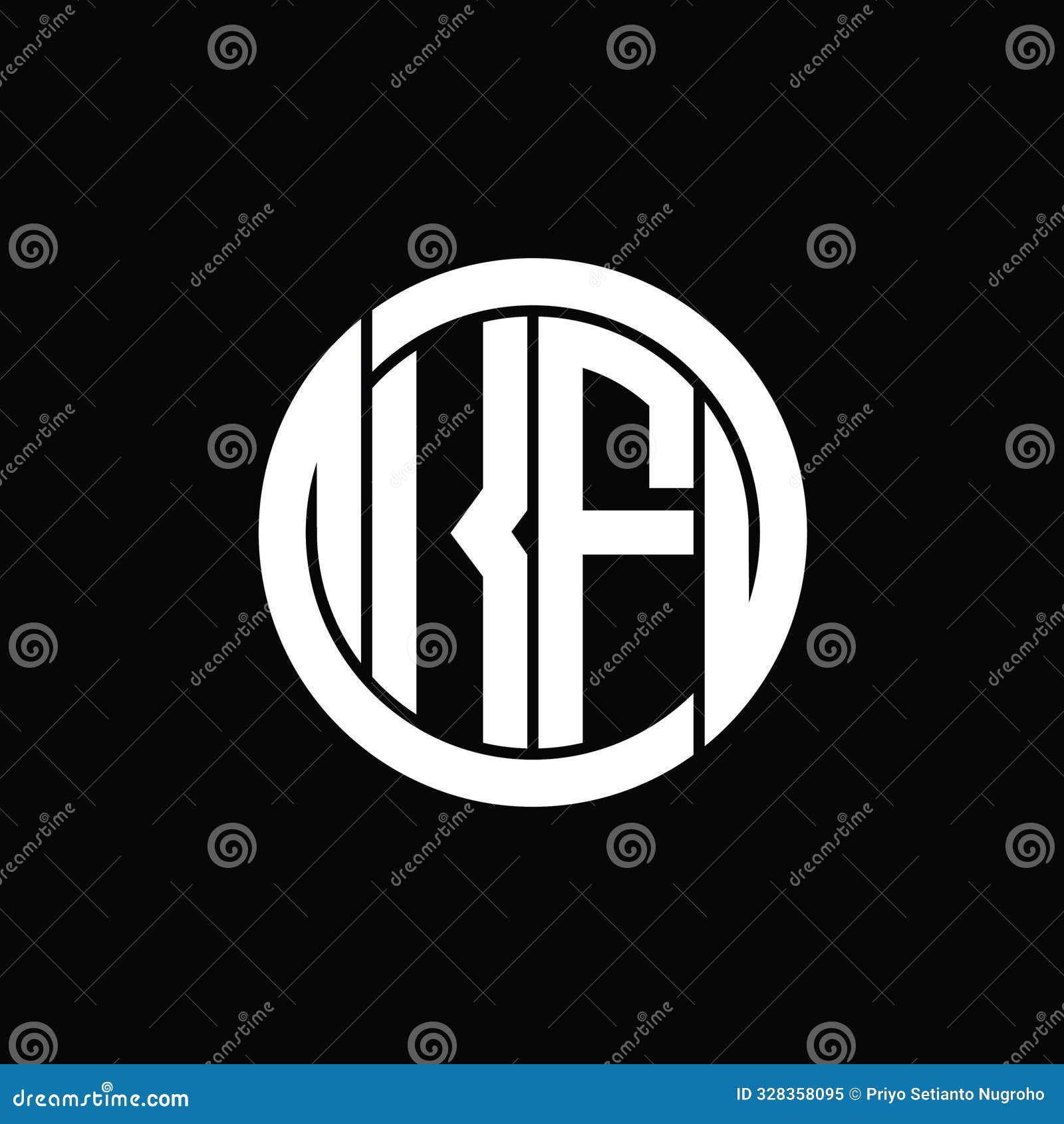 KF Logo Monogram Shield Inside Circle Shape Vector Images Design ...