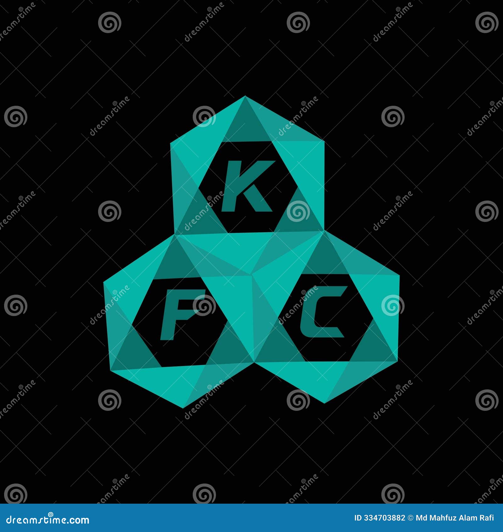 KFC Creative Minimalist Letter Logo. KFC Unique Vector Initials ...