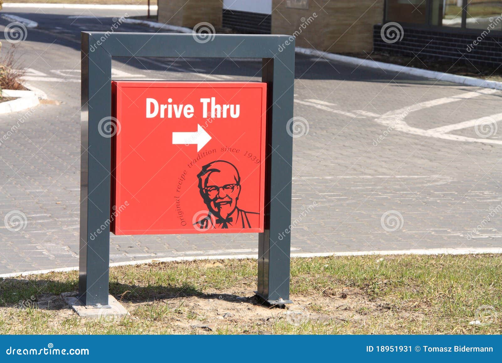 Drive Thru Sign At McDonald`s Restaurant Cars Ordering Takeout ...