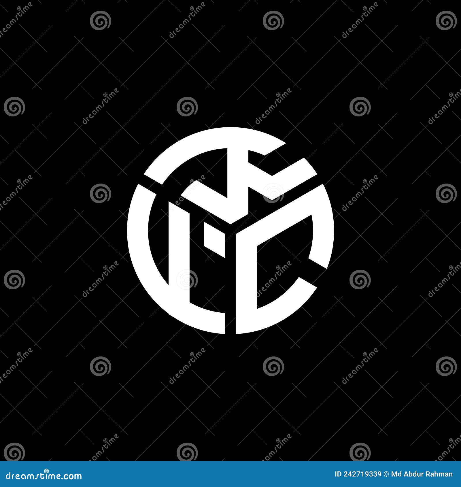 KFC Letter Logo Design on Black Background. KFC Creative Initials ...