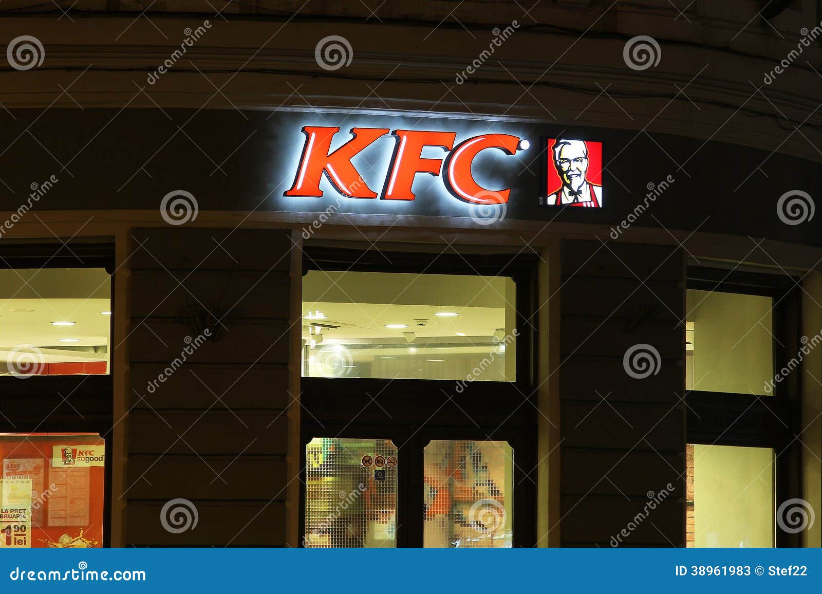 KFC restaurant editorial stock photo. Image of table - 38961983