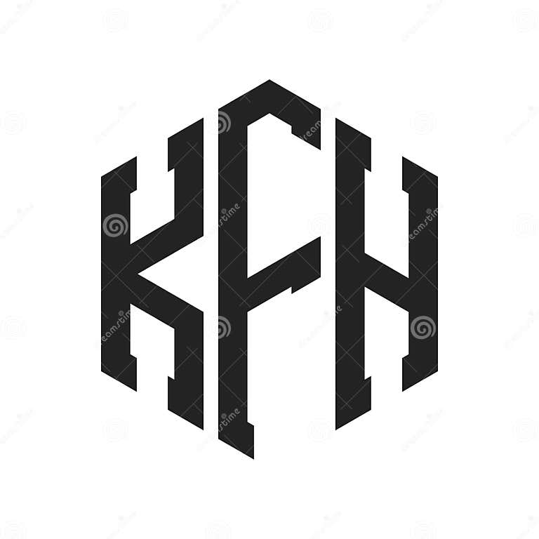KFH Logo Design. Initial Letter KFH Monogram Logo Using Hexagon Shape ...