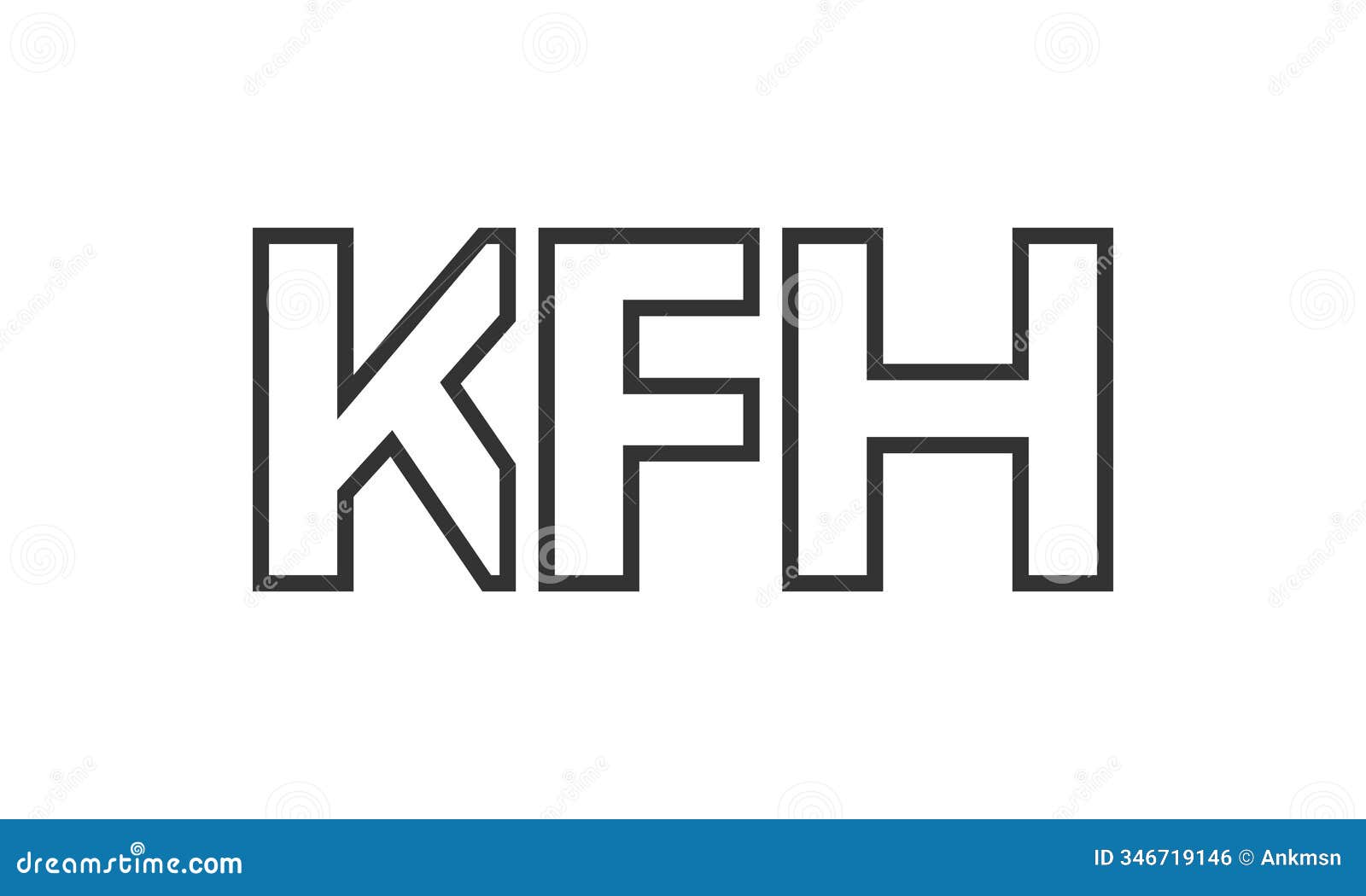 KFH Logo Design Template with Strong and Modern Bold Text. Initial ...