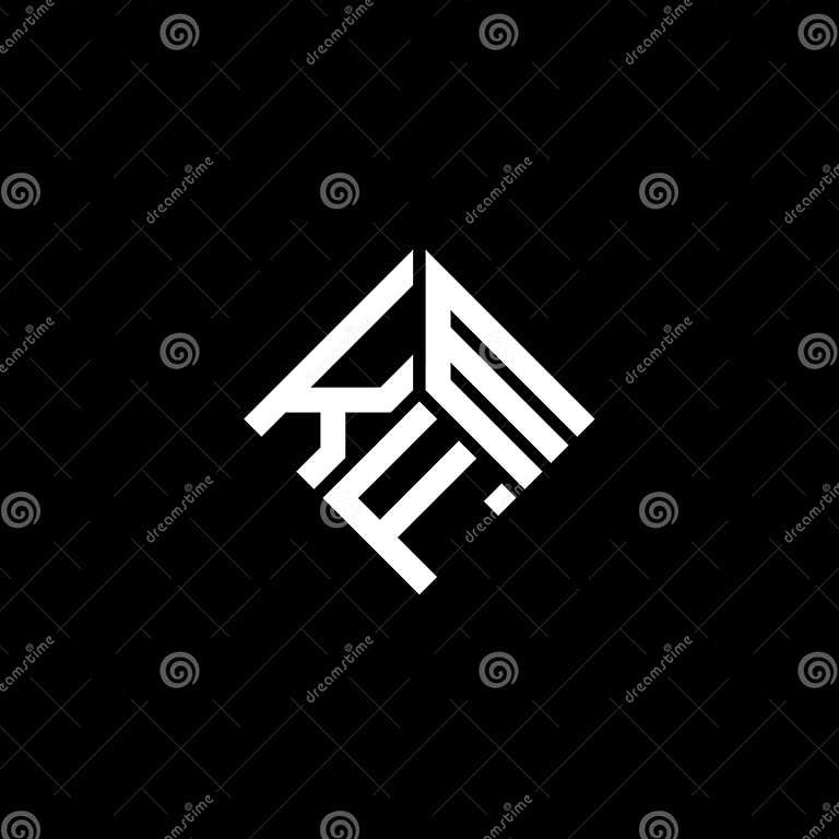 KFM Letter Logo Design on Black Background. KFM Creative Initials ...