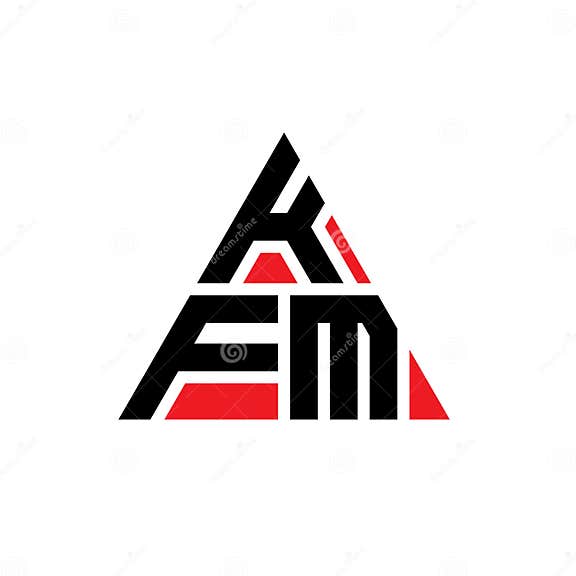 KFM Triangle Letter Logo Design with Triangle Shape. KFM Triangle Logo ...
