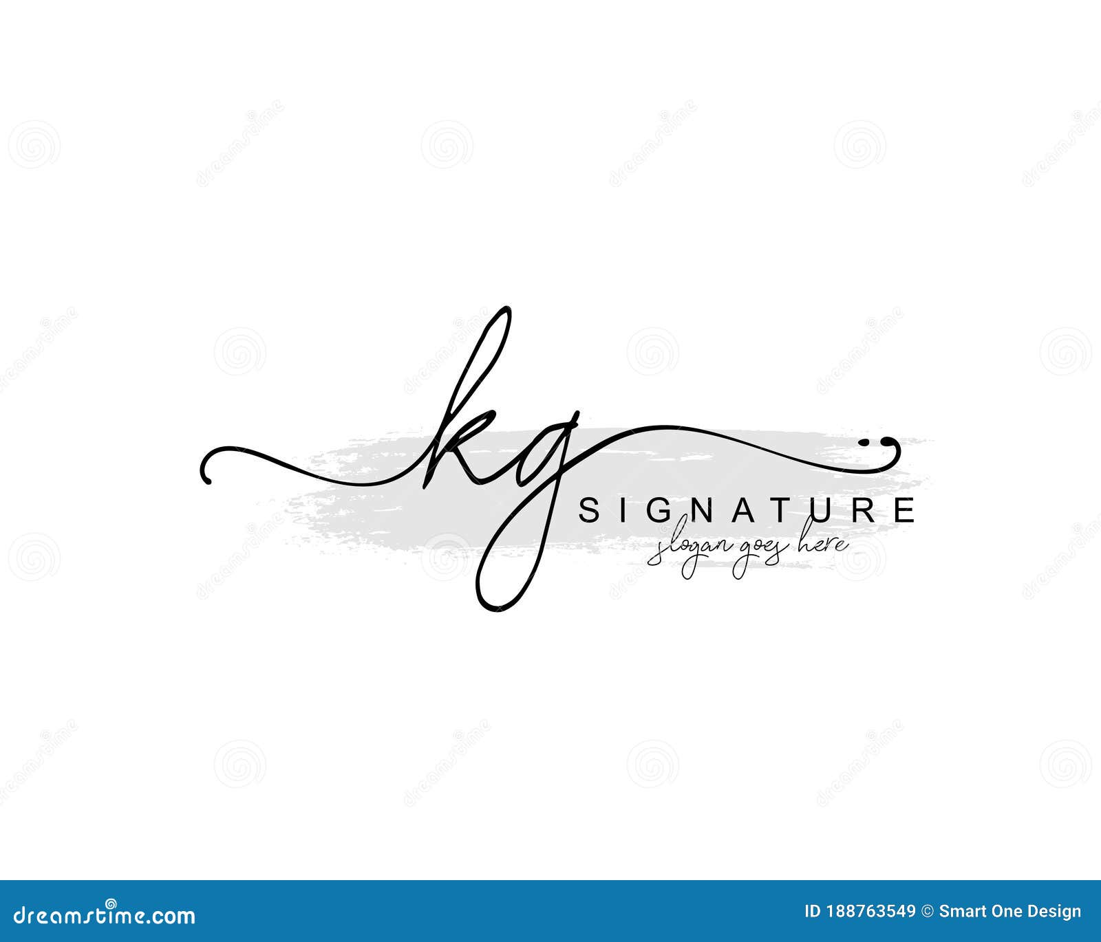 Initial KG Signature Logo Template Vector Stock Vector - Illustration ...