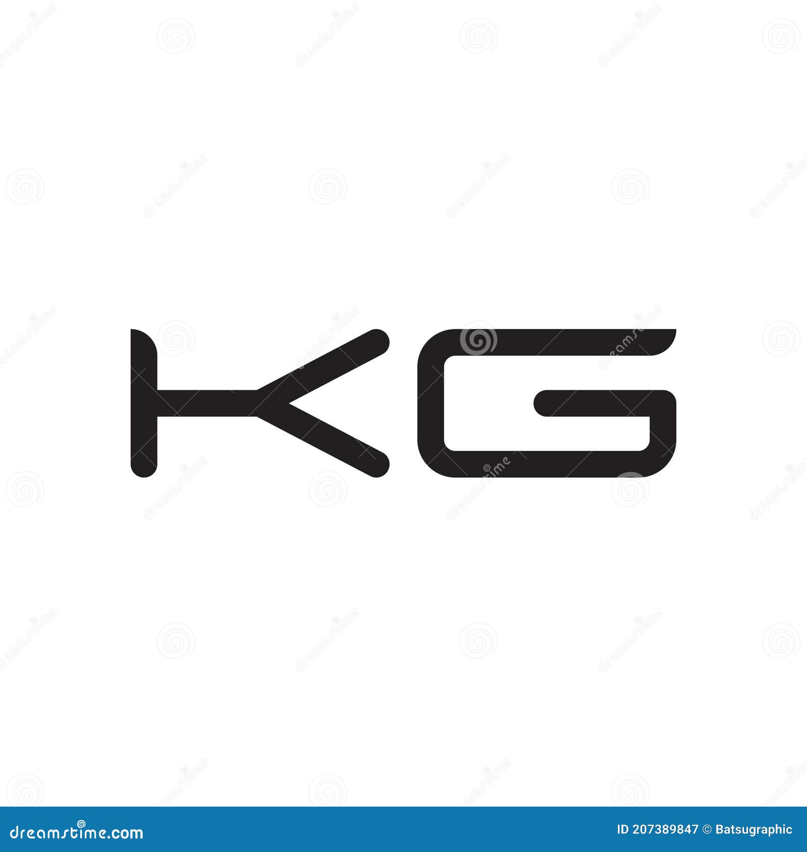Kg Initial Letter Vector Logo Icon Stock Vector - Illustration of ...
