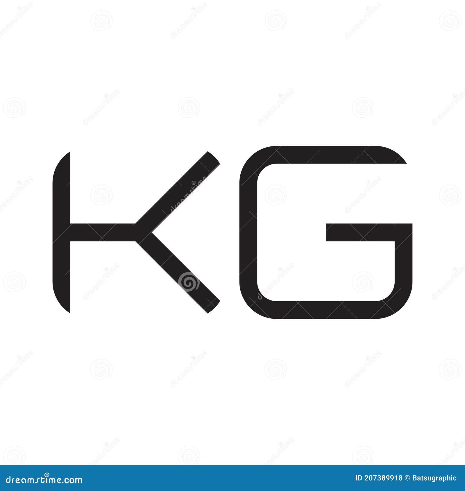 Kg Initial Letter Vector Logo Icon Stock Vector - Illustration of ...