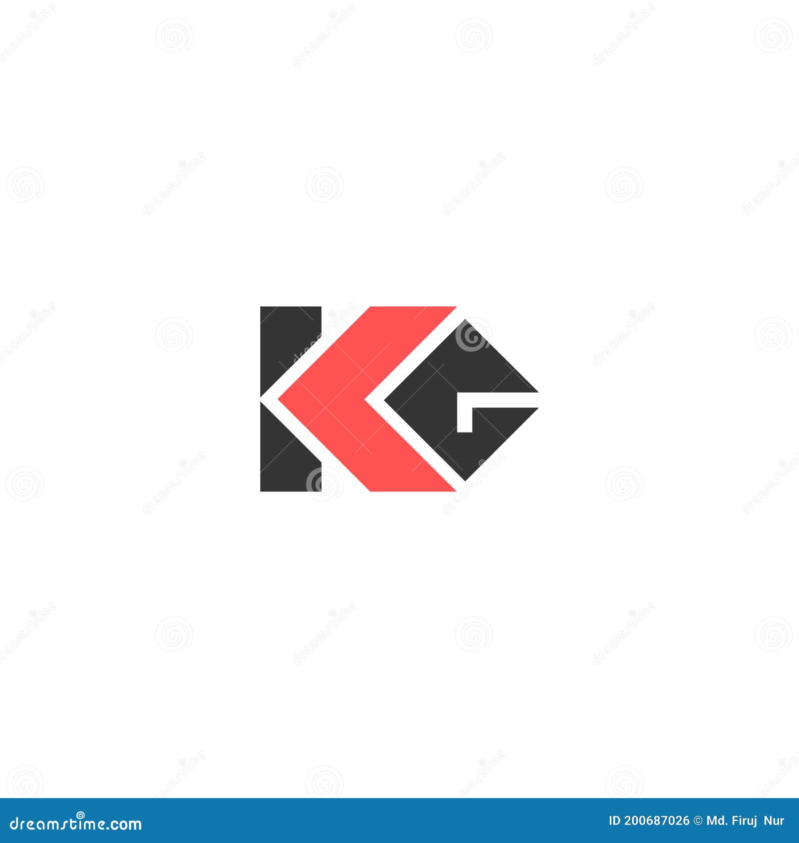 KG Letters Initials Logo Design Template Stock Vector - Illustration of ...