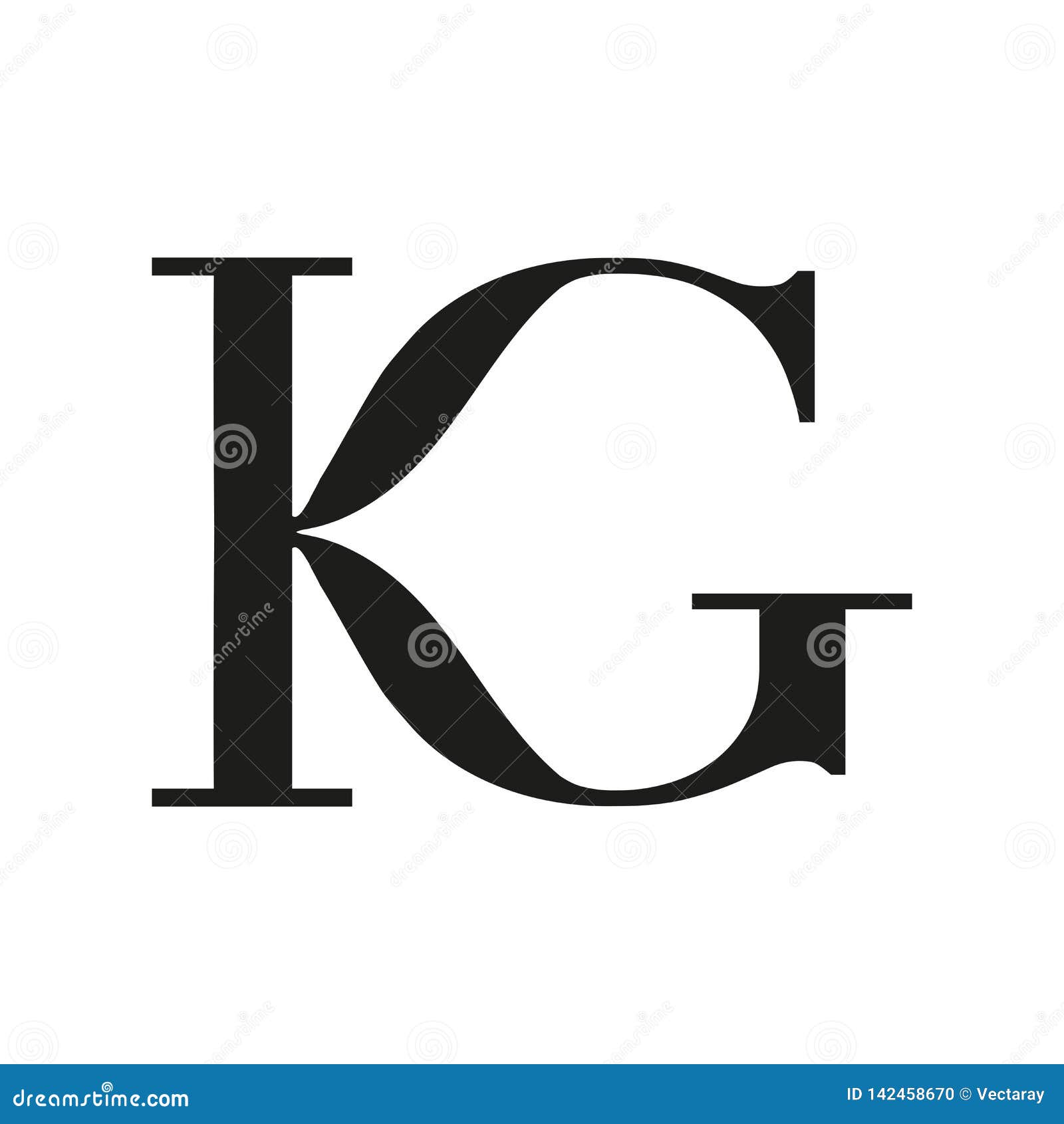 KG logo letters. stock vector. Illustration of engineering - 142458670