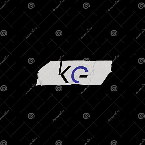 KG Text Logo Design stock vector. Illustration of advertising - 261231598