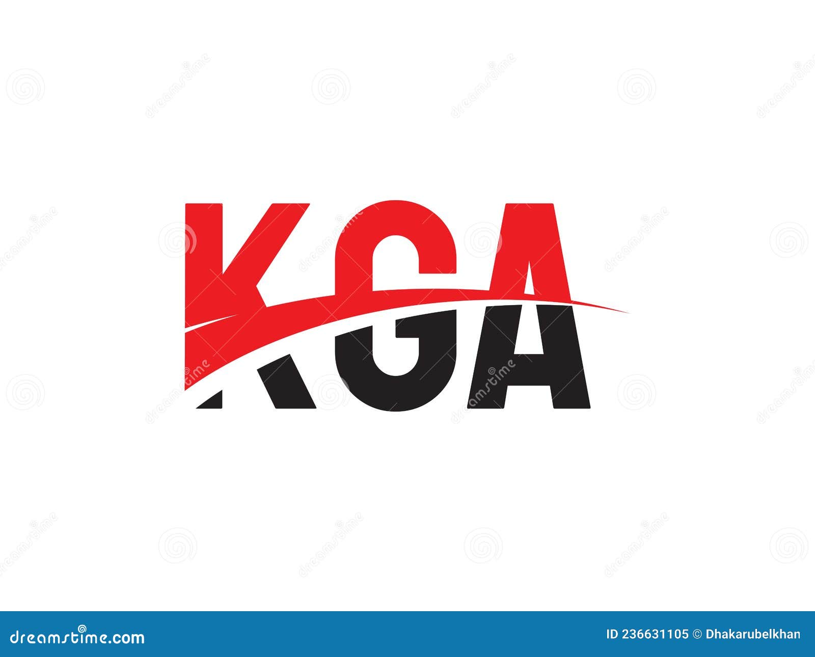 KGA Letter Initial Logo Design Vector Illustration Stock Vector ...