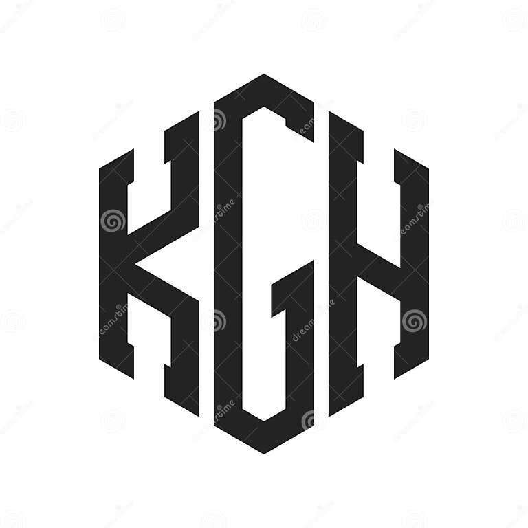 KGH Logo Design. Initial Letter KGH Monogram Logo Using Hexagon Shape ...