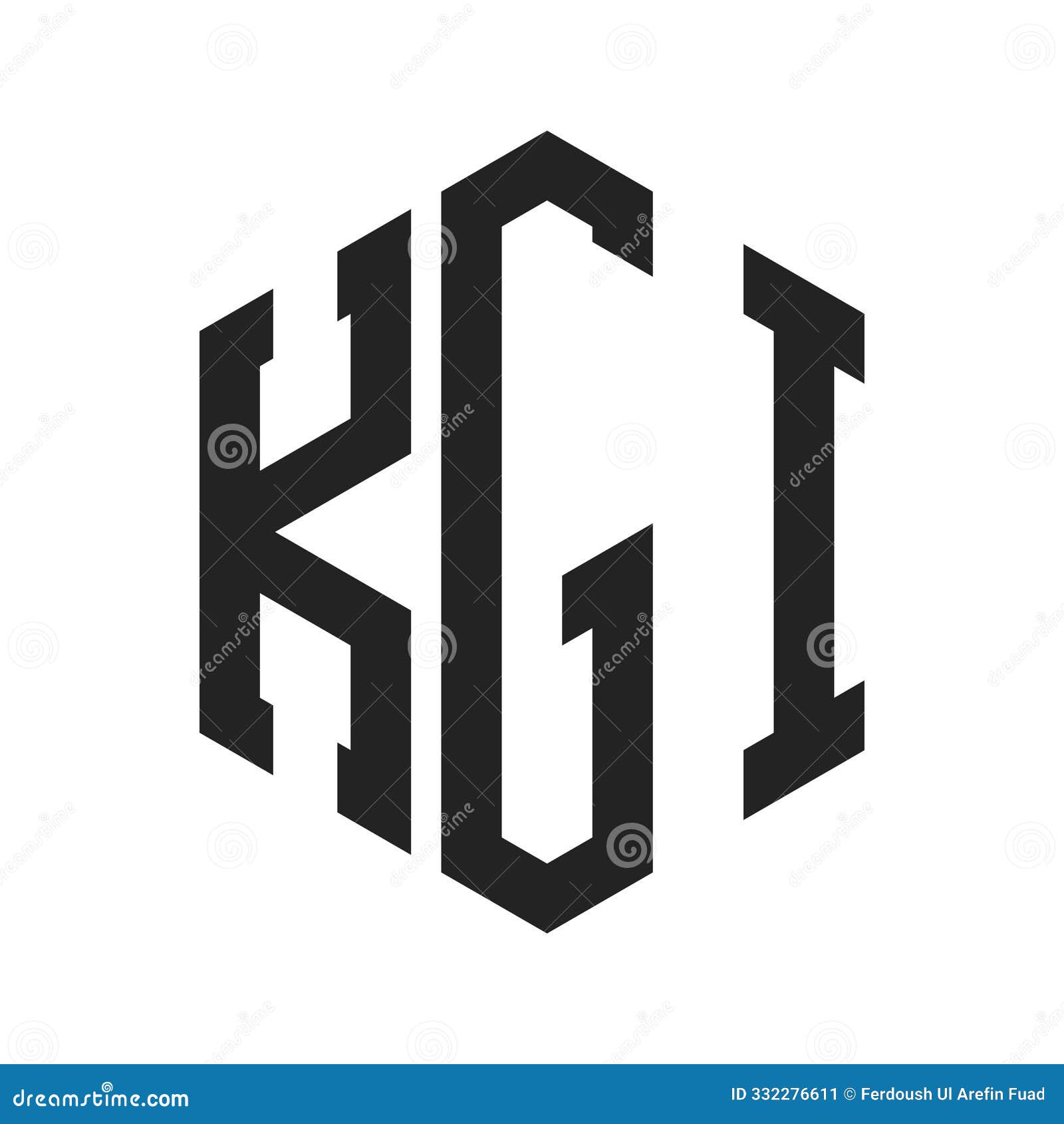 KGI Logo Design. Initial Letter KGI Monogram Logo Using Hexagon Shape ...