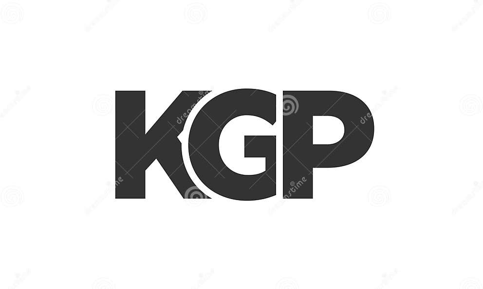 KGP Logo Design Template with Strong and Modern Bold Text. Initial ...