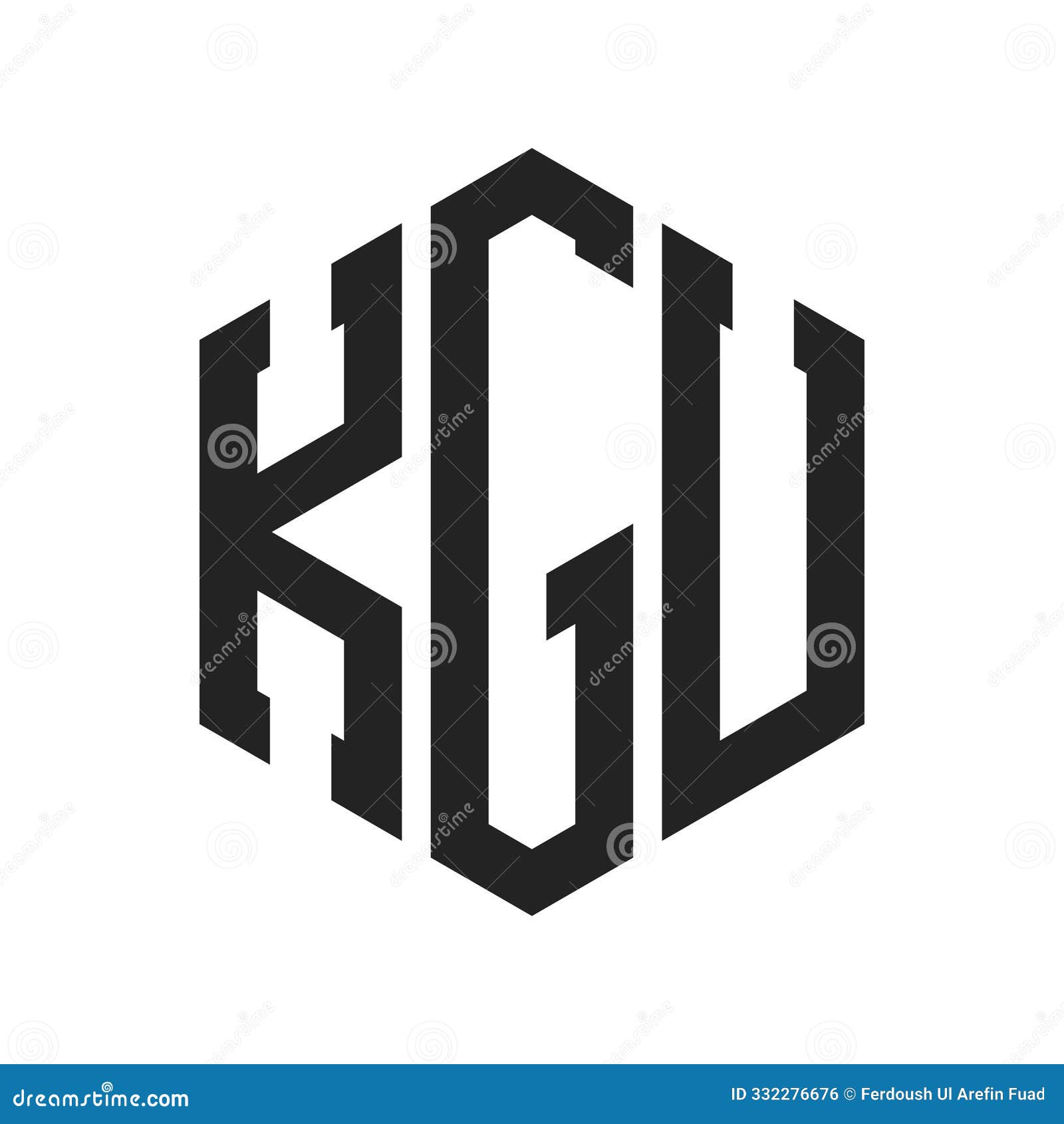 KGU Logo Design. Initial Letter KGU Monogram Logo Using Hexagon Shape ...