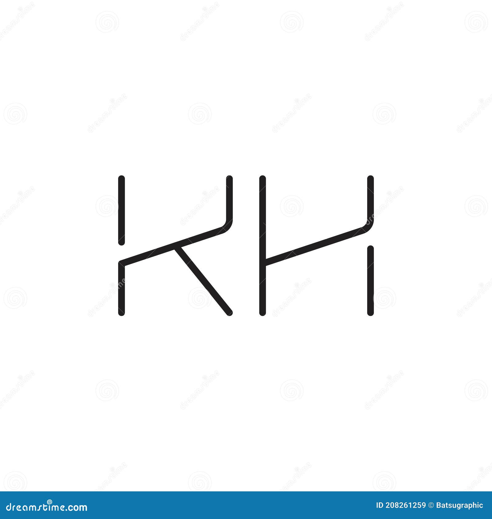 Kh Initial Letter Vector Logo Icon Stock Vector - Illustration of ...