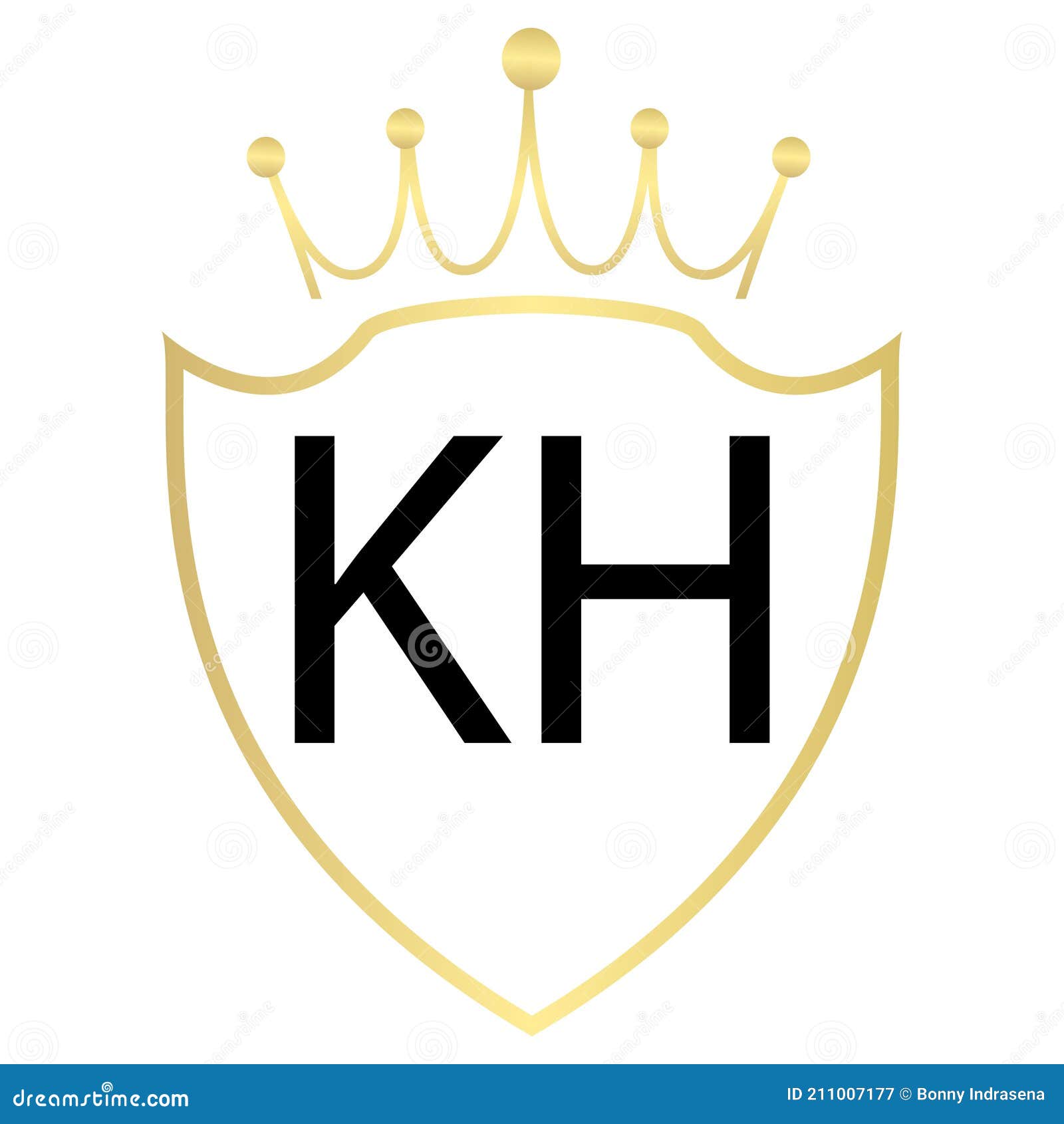 KH Letter Logo Design with Simple Style Stock Vector - Illustration of ...