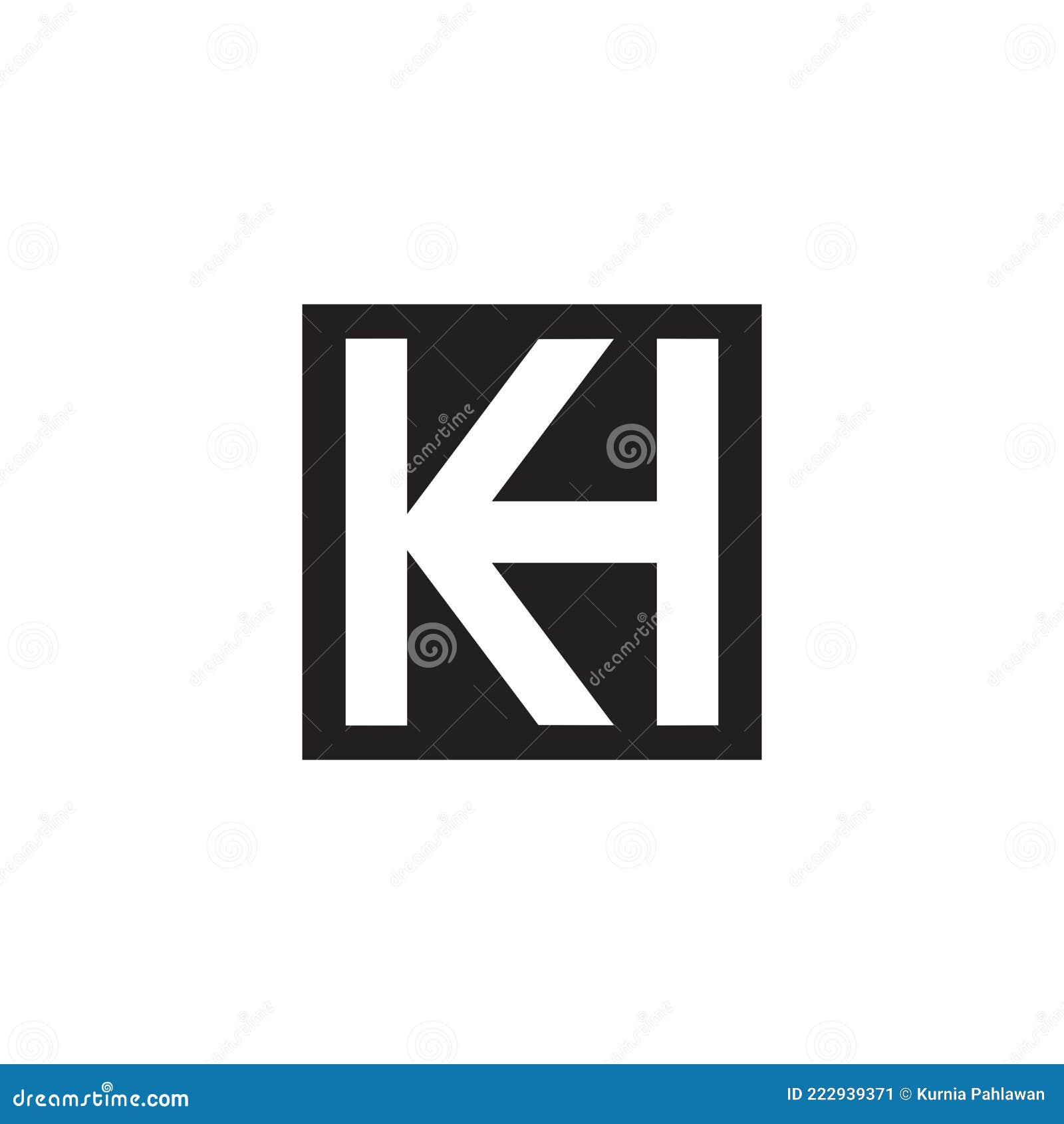 Kh logo , letter kh logo stock vector. Illustration of company - 222939371