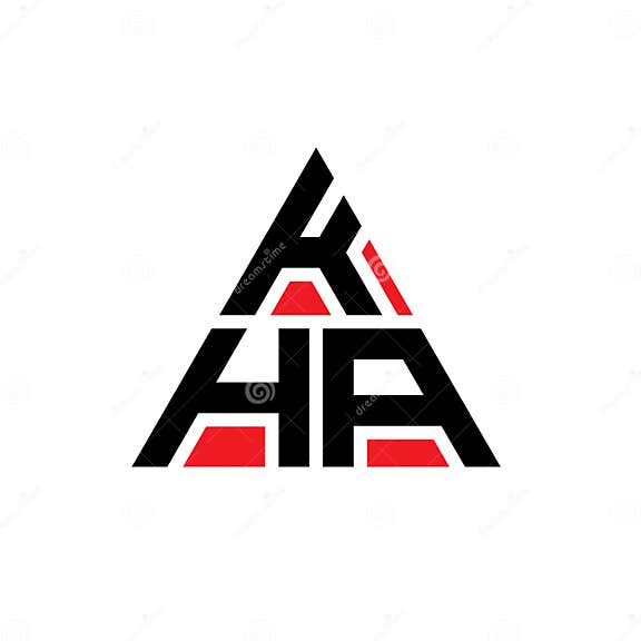 KHA Triangle Letter Logo Design with Triangle Shape. KHA Triangle Logo ...